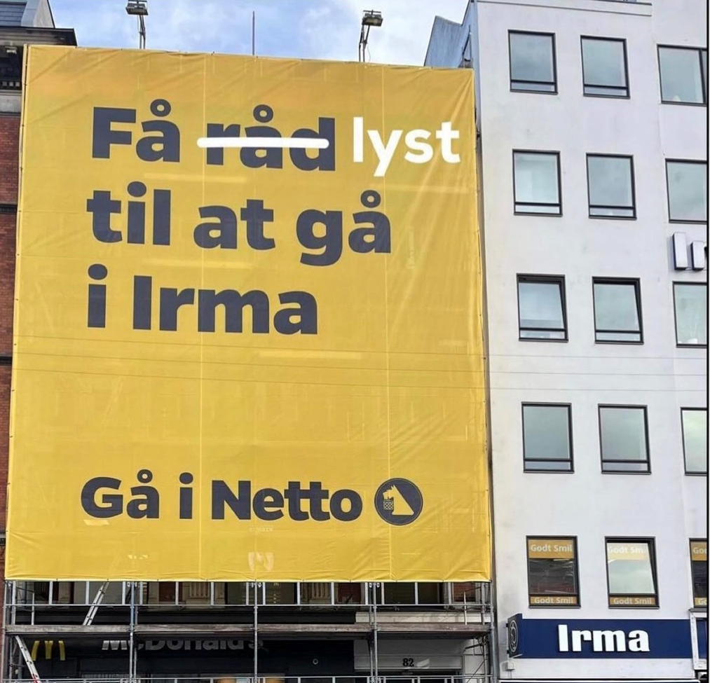 Både Netto og Irma vinder i reklame-infight - Bureaubiz